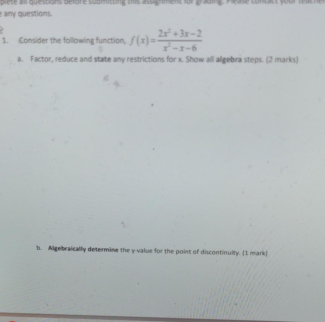 Solved estions. onsider the following function, | Chegg.com