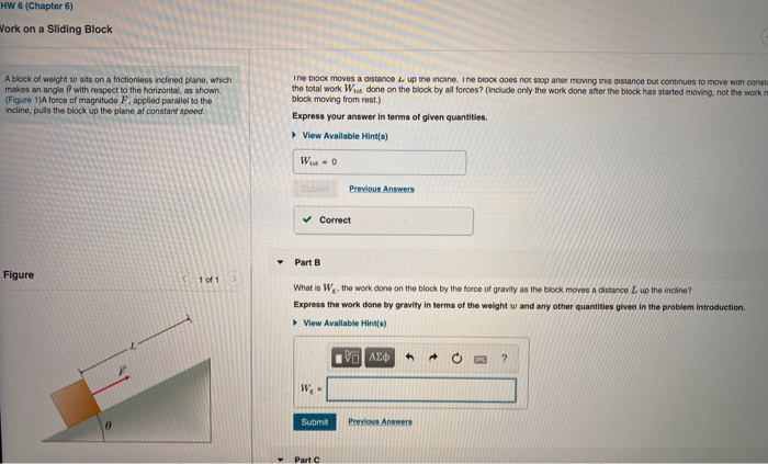Solved HW (Chapter 6) Work on a Sliding Block A block of | Chegg.com