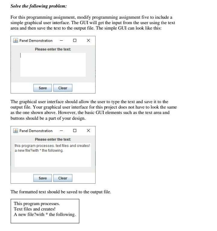 Solved Solve the following problem: For this programming | Chegg.com