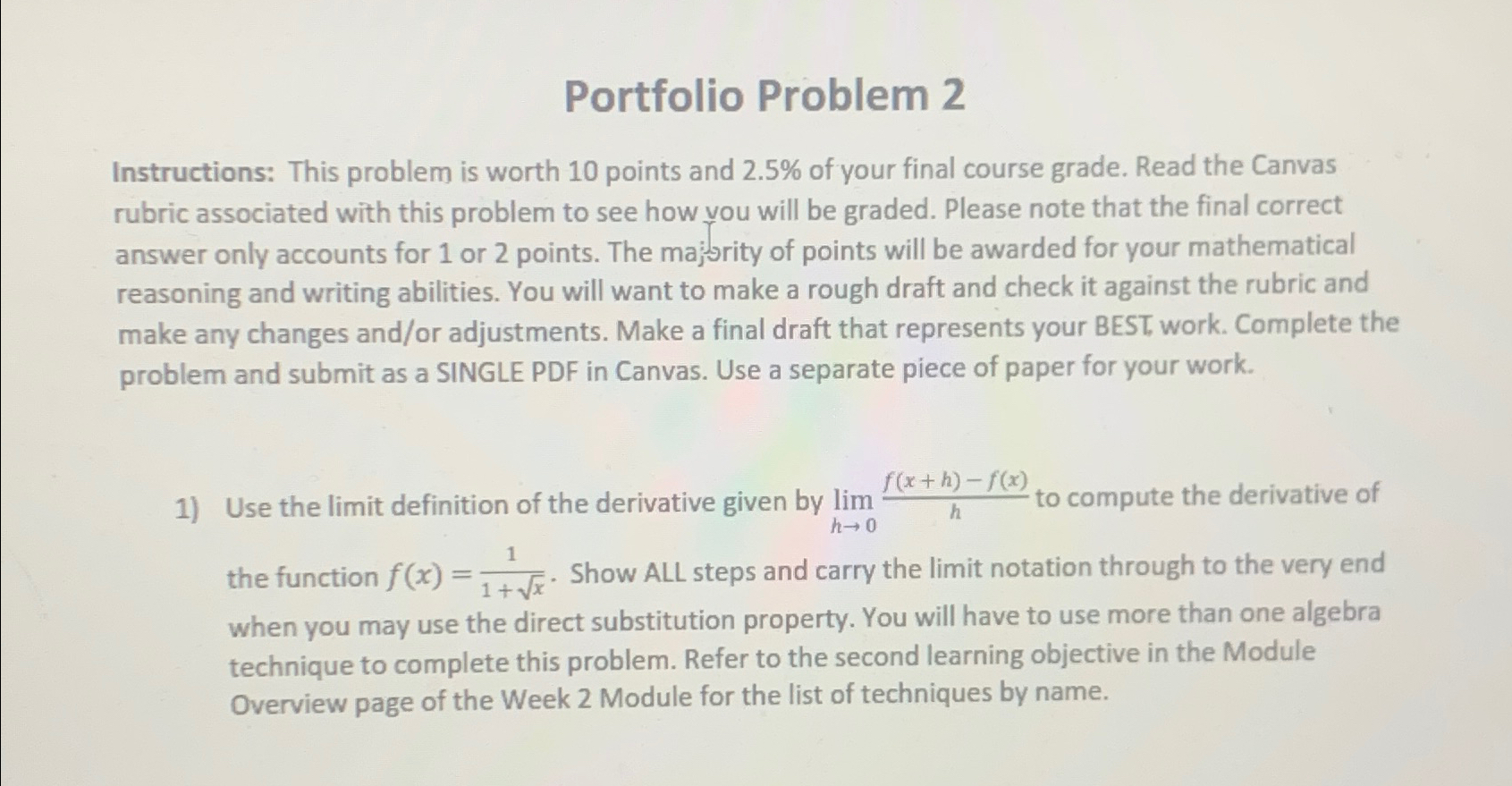 Solved Portfolio Problem 2\\nInstructions: This problem is | Chegg.com
