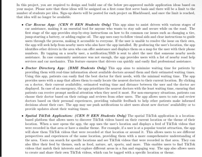 In this project, you are required to design and build | Chegg.com