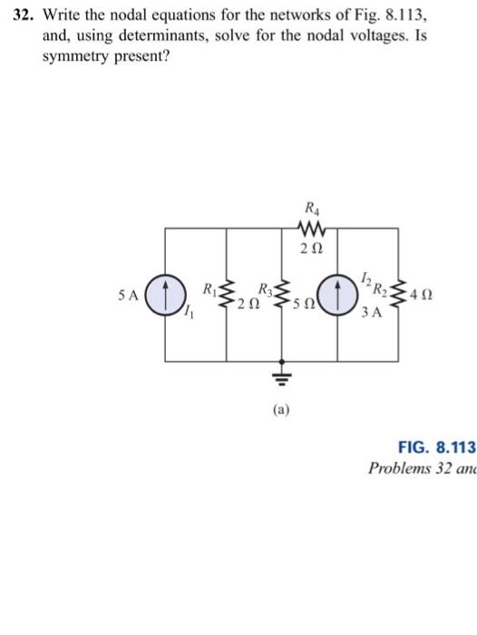 Solved (+)39. a. Write the nodal equations for the networks | Chegg.com