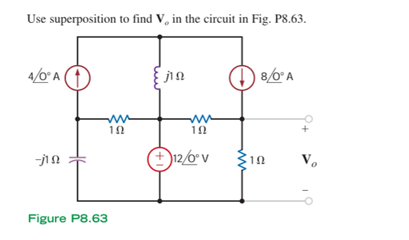 Solved Use superposition to ﻿find Vo in ﻿the circuit in | Chegg.com