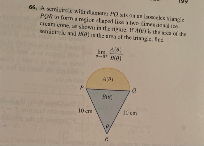 Solved 66. A semicircle with diameter PQ sits on an | Chegg.com