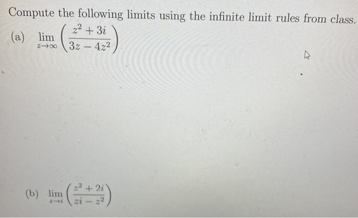 Solved Compute the following limits using the infinite limit | Chegg.com