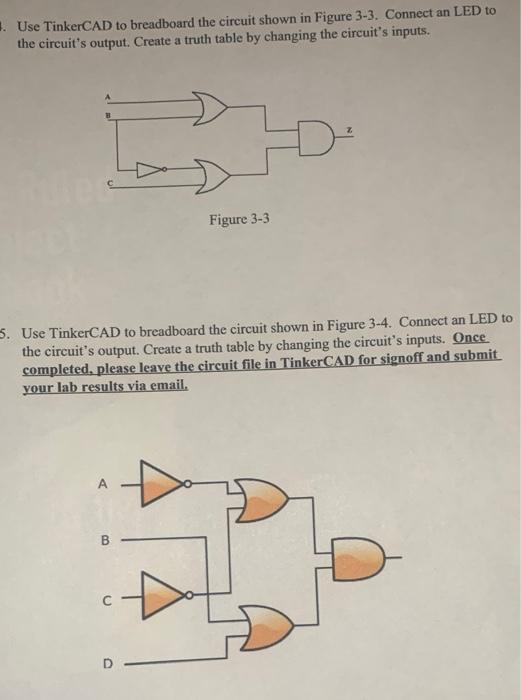 Solved . Use TinkerCAD to breadboard the circuit shown in | Chegg.com