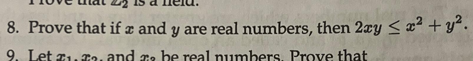 Solved Prove that if x ﻿and y ﻿are real numbers, then | Chegg.com