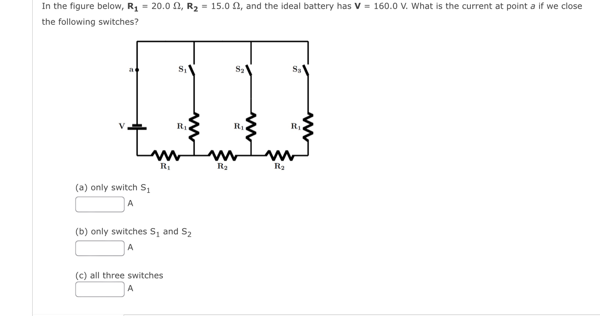 Solved In the figure below, R1=20.0Ω,R2=15.0Ω, ﻿and the | Chegg.com
