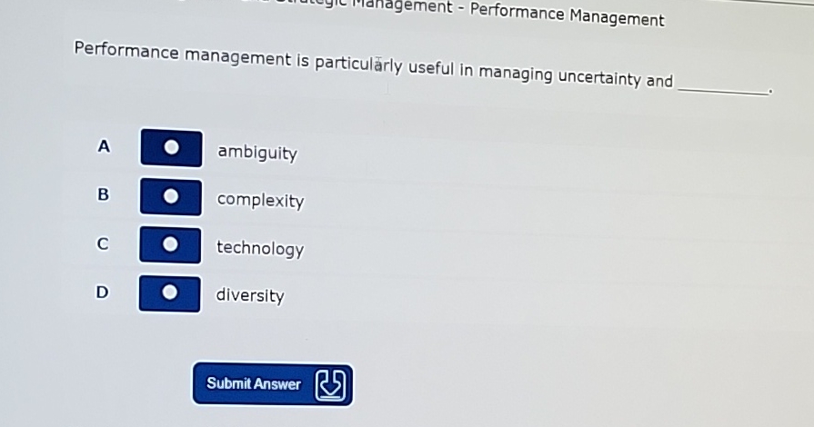 Solved Performance management is particulärly useful in | Chegg.com