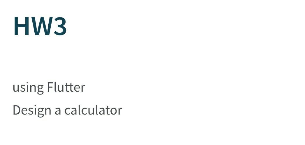 Solved using Flutter Design a calculator using Flutter make | Chegg.com