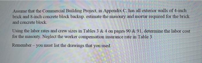 Assume that the Commercial Building Project, in | Chegg.com
