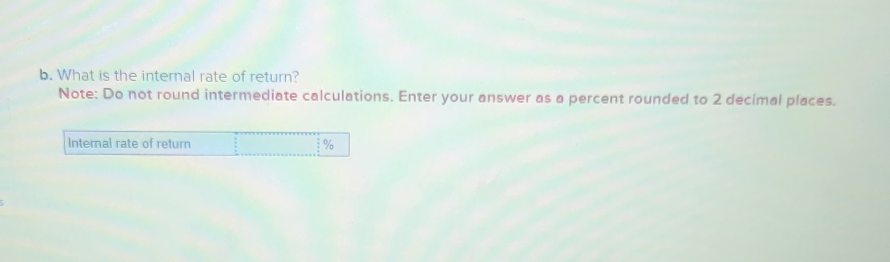 Problem 12-17 (Algo) ﻿Net present value and internal | Chegg.com