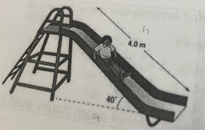 Solved 1. A 15 kg child slides, from rest, down a play- | Chegg.com