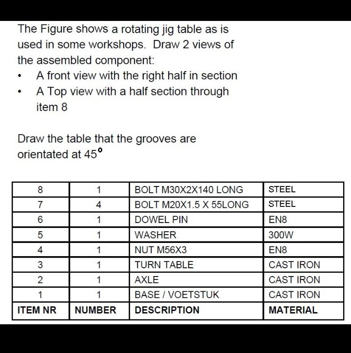 Solved The Figure shows a rotating jig table as is used in | Chegg.com