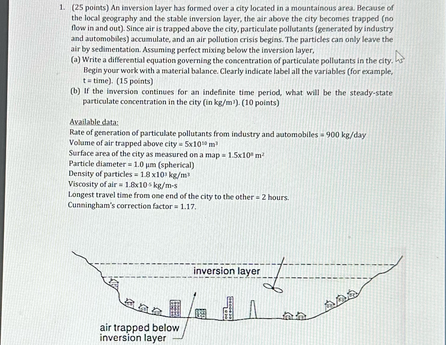 Solved (25 ﻿points) ﻿An inversion layer has formed over a | Chegg.com