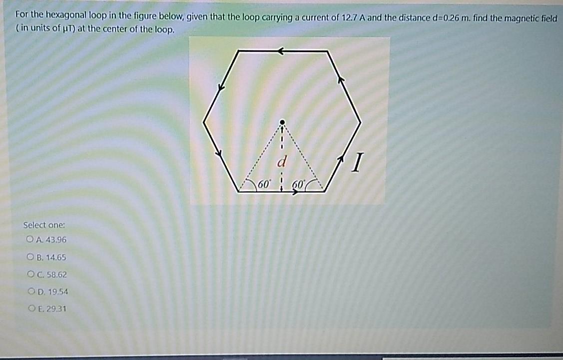 Solved For the hexagonal loop in the figure below, given | Chegg.com
