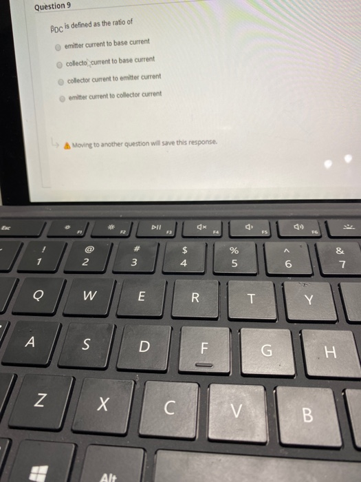 Solved Question 9 Boc is defined as the ratio of emitter | Chegg.com