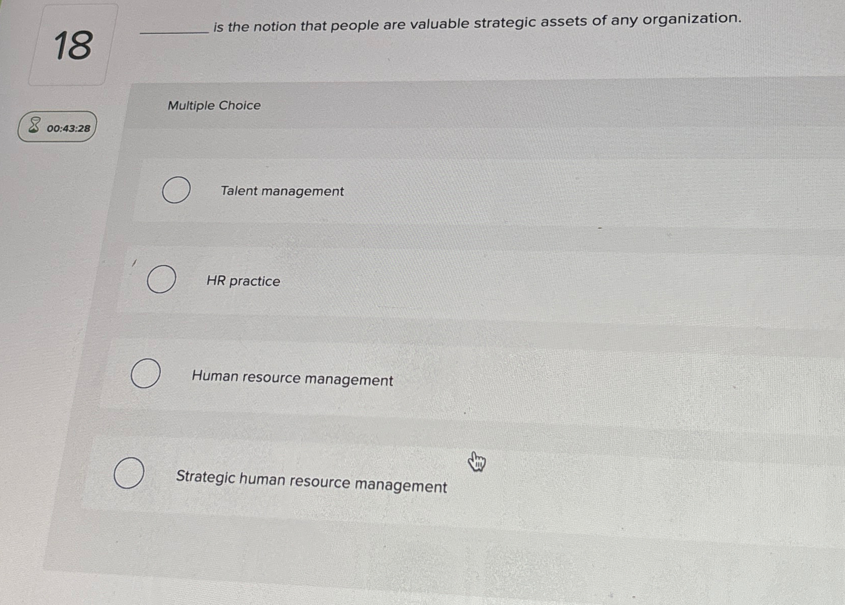 Solved 18 q, ﻿is the notion that people are valuable | Chegg.com