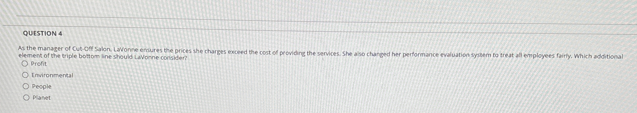 Solved QUESTION 4As the manager of Cut-Off Salon, LaVonne | Chegg.com