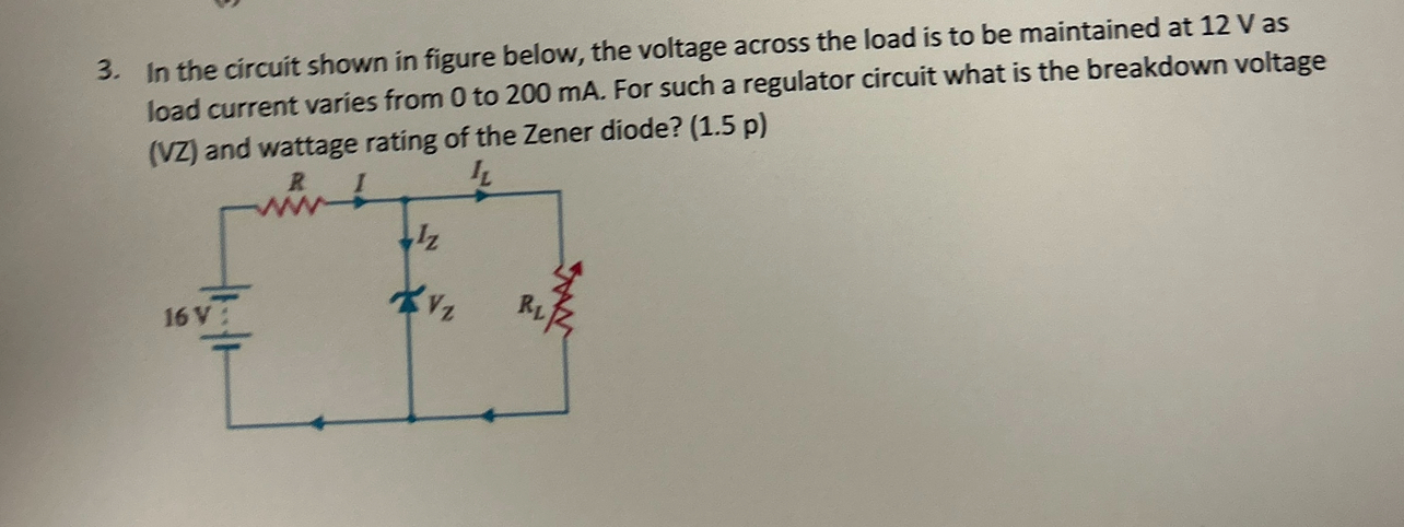 Solved In the circuit shown in figure below, the voltage | Chegg.com