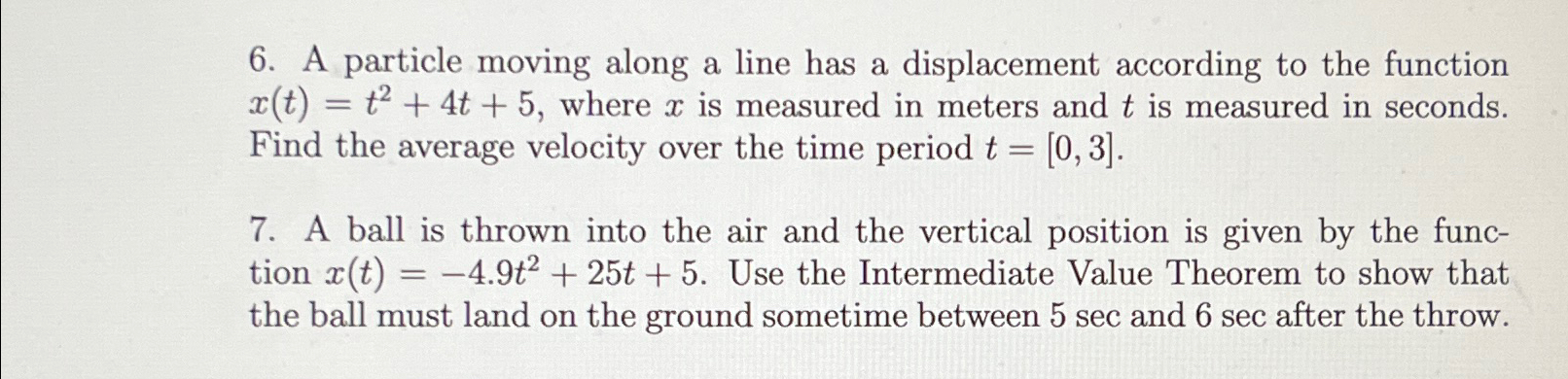 Solved A particle moving along a line has a displacement | Chegg.com