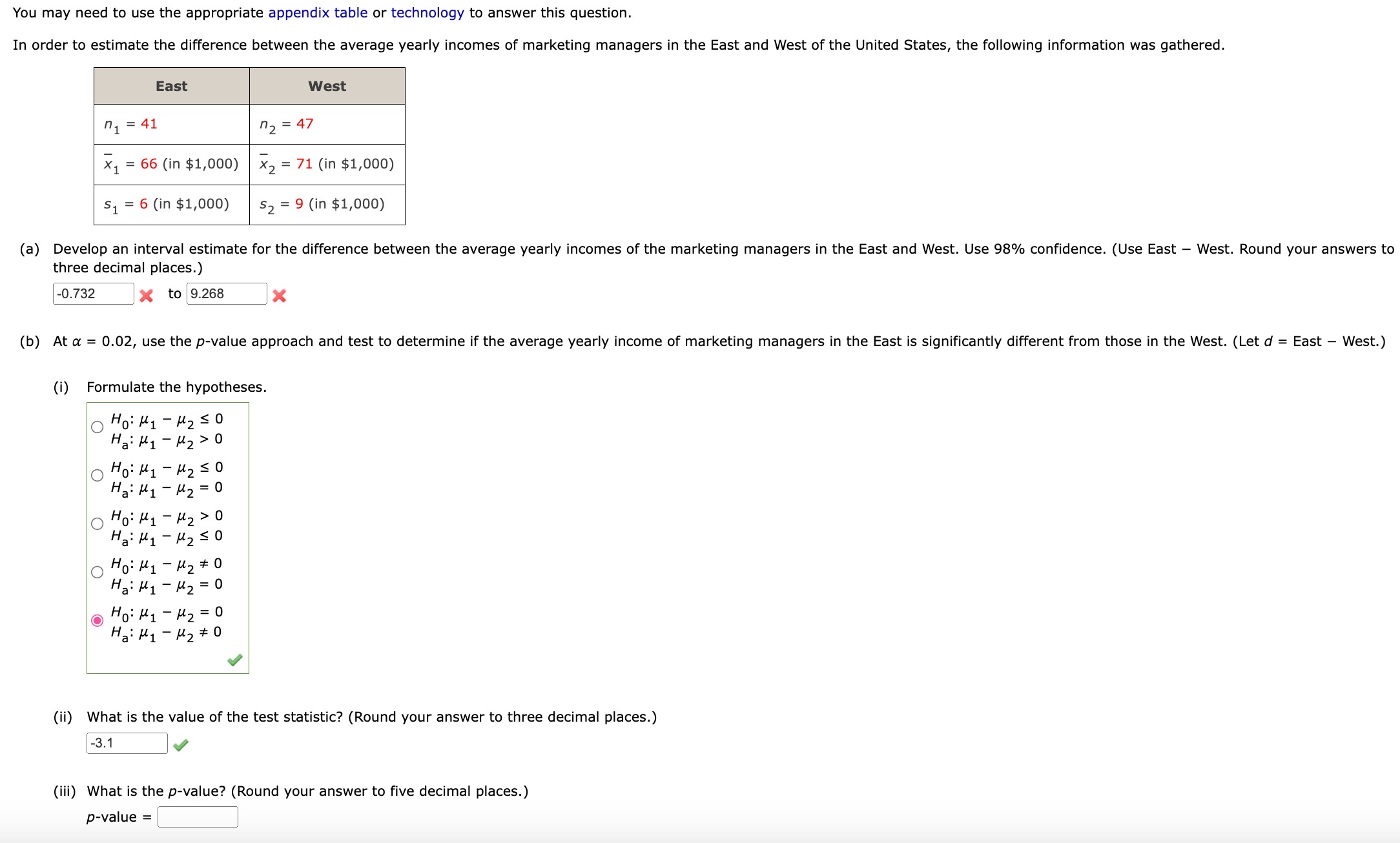 Solved You may need to use the appropriate appendix table or | Chegg.com