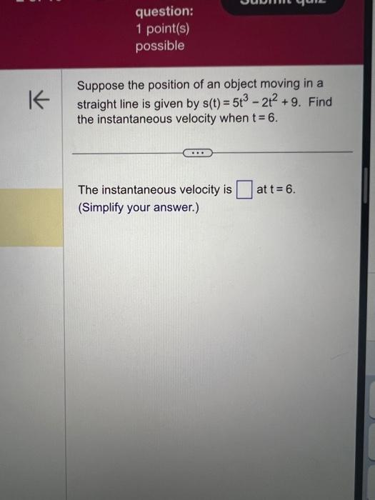 Solved Suppose the position of an object moving in a | Chegg.com