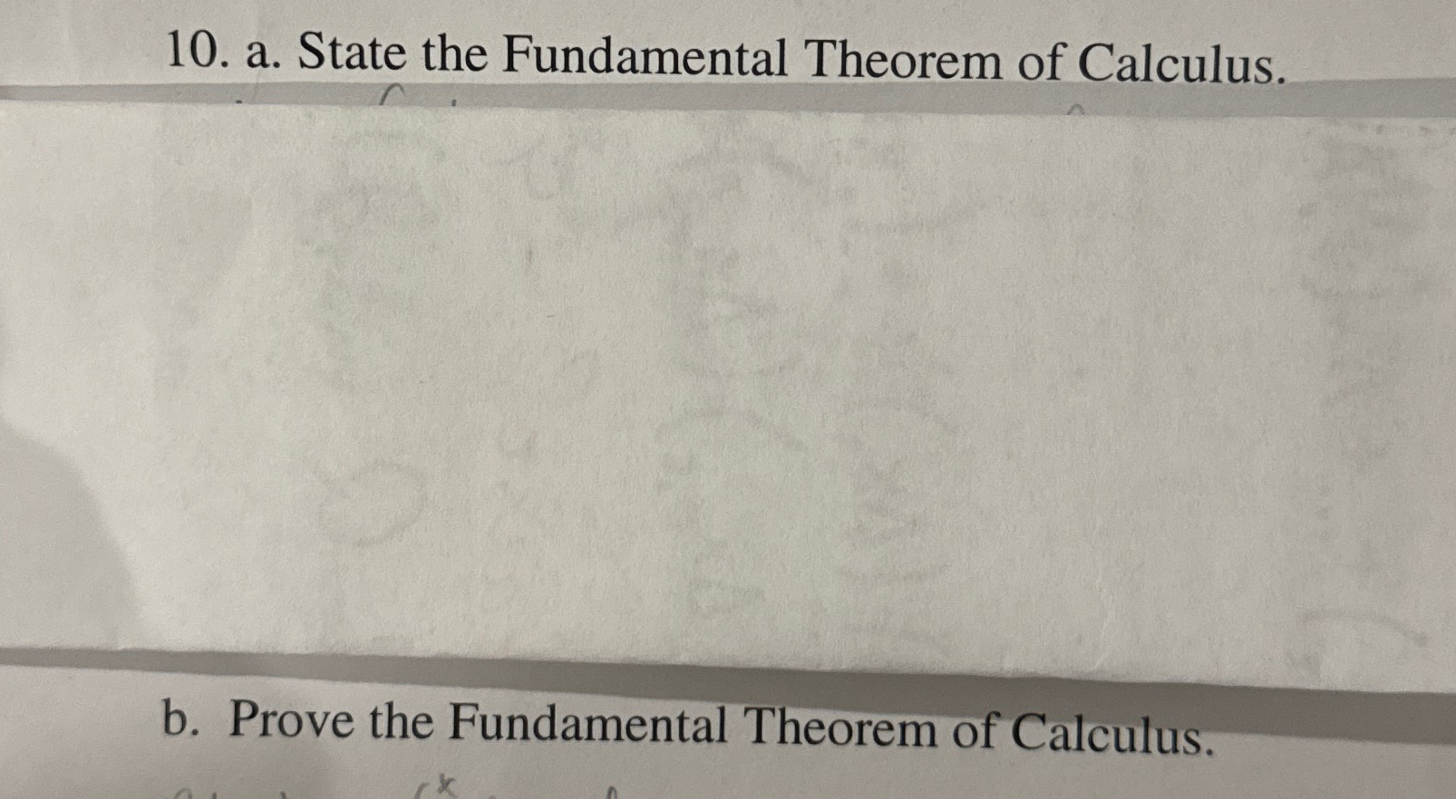 Solved a. ﻿State the Fundamental Theorem of Calculus.b. | Chegg.com