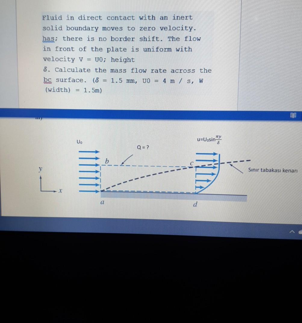 Solved Fluid in direct contact with an inert solid boundary | Chegg.com