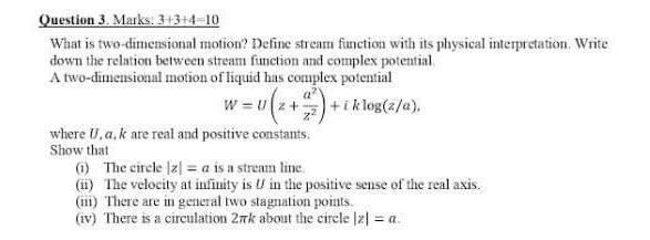 Solved What is two-dimensional motion? Define stream | Chegg.com