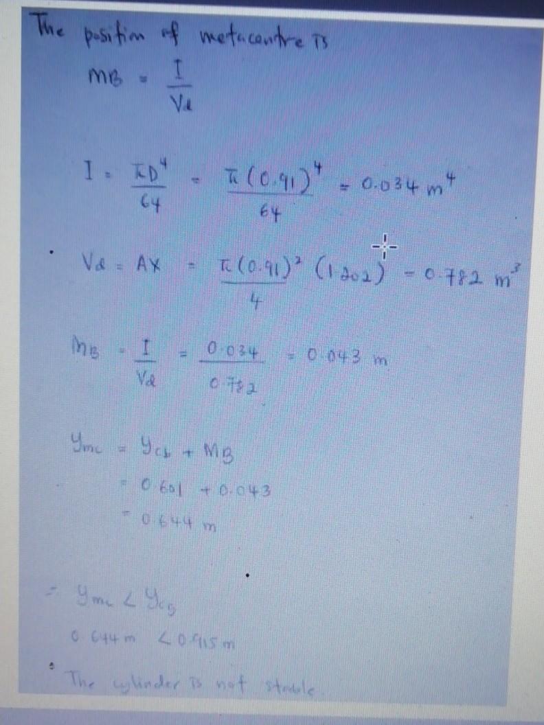 Solved Question 5 A wooden cone floats in water in the | Chegg.com
