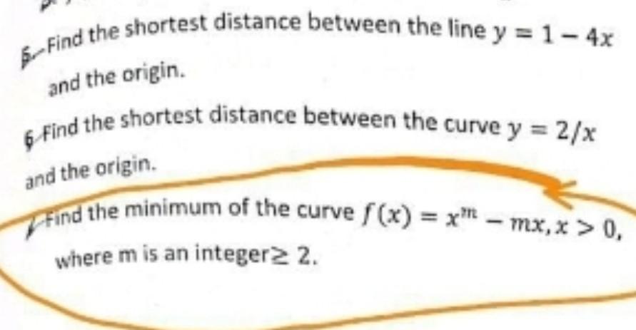 Solved 6 - Find the shortest distance between the line | Chegg.com