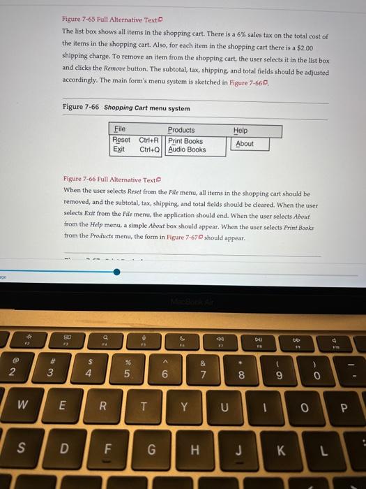 Solved 2. Shopping Cart SystemThe application's main form | Chegg.com