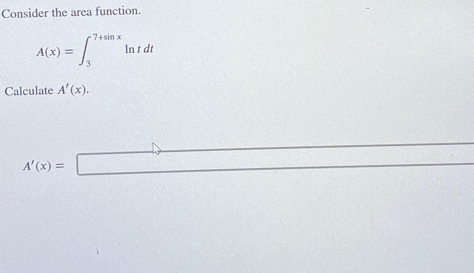 Solved Consider the area | Chegg.com