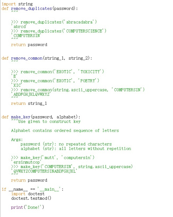 Solved Problem 2 (prob2.py) In some cryptographic codes, one | Chegg.com