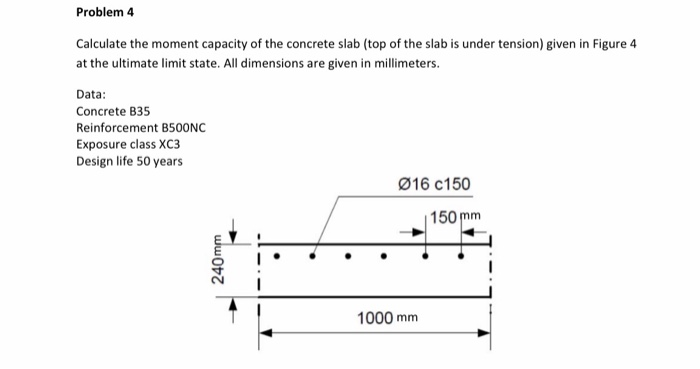 Solved Problem 4 Calculate the moment capacity of the | Chegg.com
