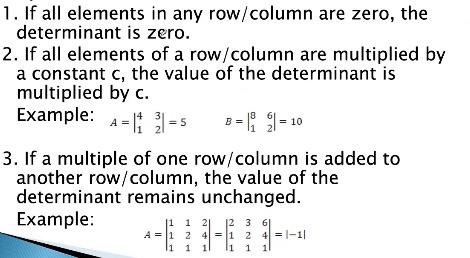 Solved Give one example of each property of determinants. | Chegg.com