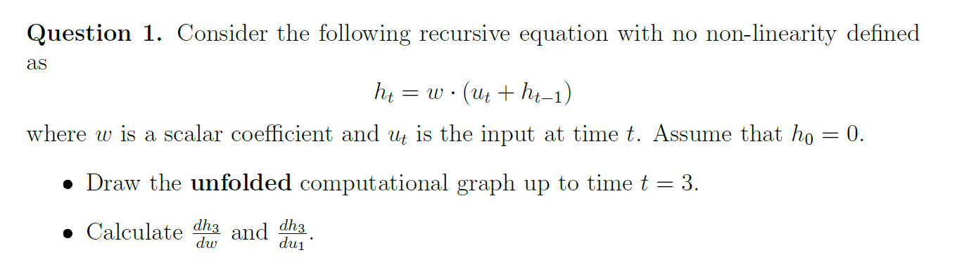 Question 1. ﻿Consider the following recursive | Chegg.com