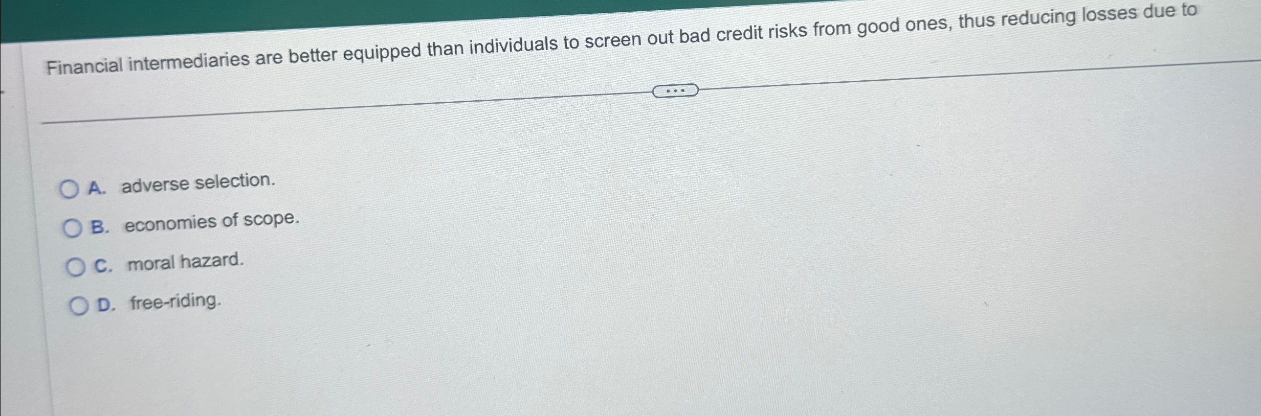 Solved Financial intermediaries are better equipped than | Chegg.com