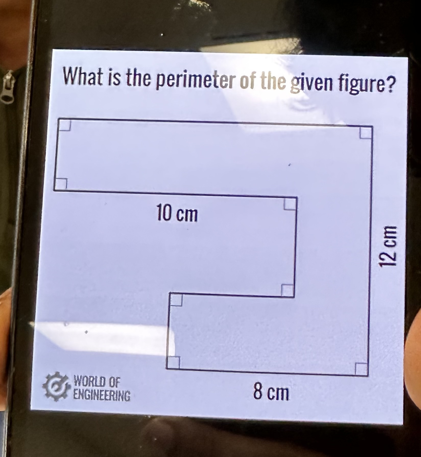 Solved What is the perimeter of the given figure?Can you | Chegg.com