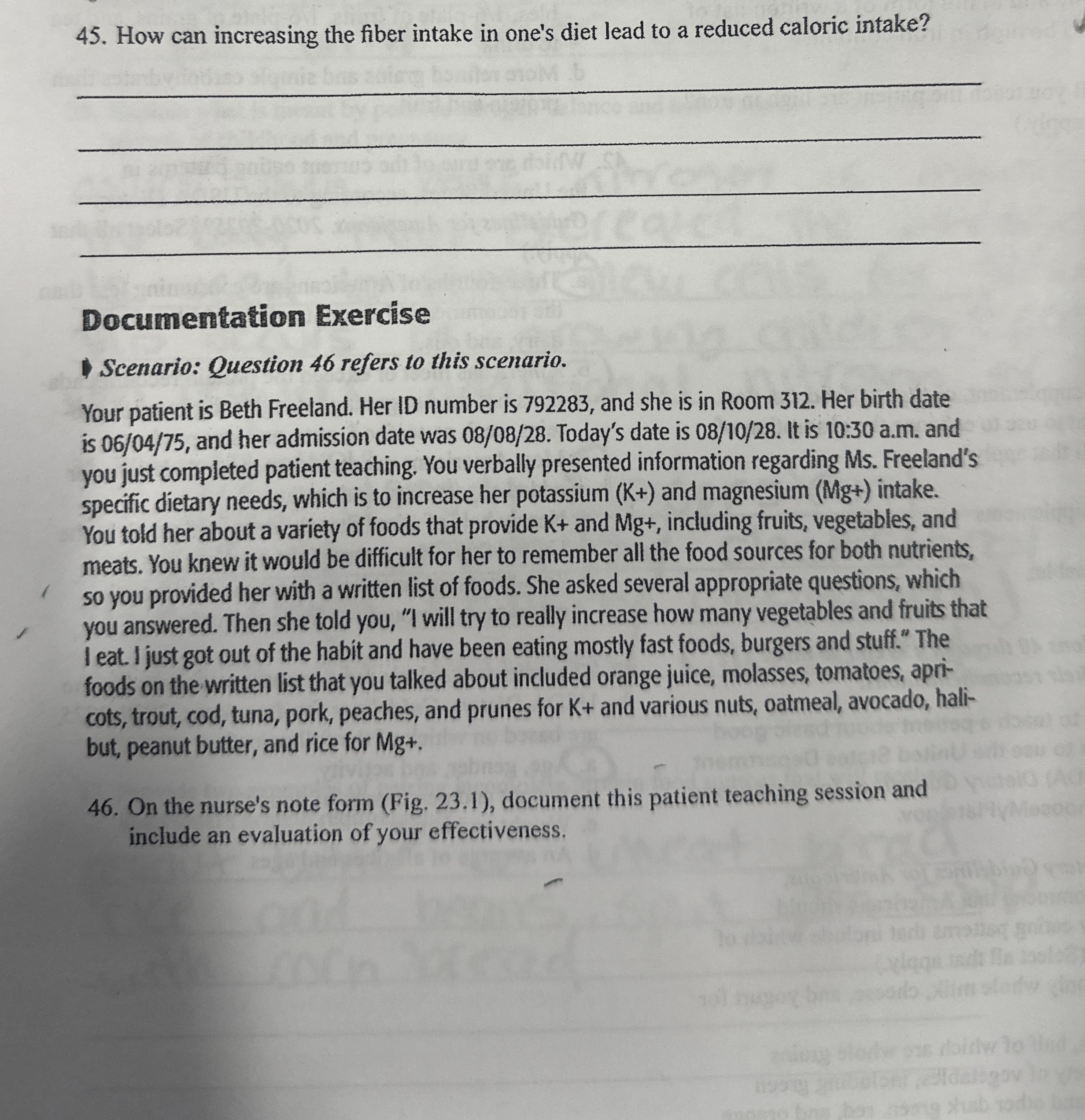 Solved How can increasing the fiber intake in one's diet | Chegg.com