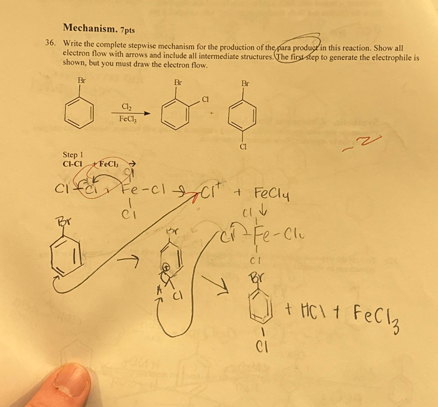 Solved Mechanism. 7pts36. ﻿Write the complete stepwise | Chegg.com