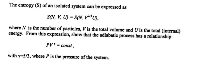Solved The entropy (S) of an isolated system can be | Chegg.com