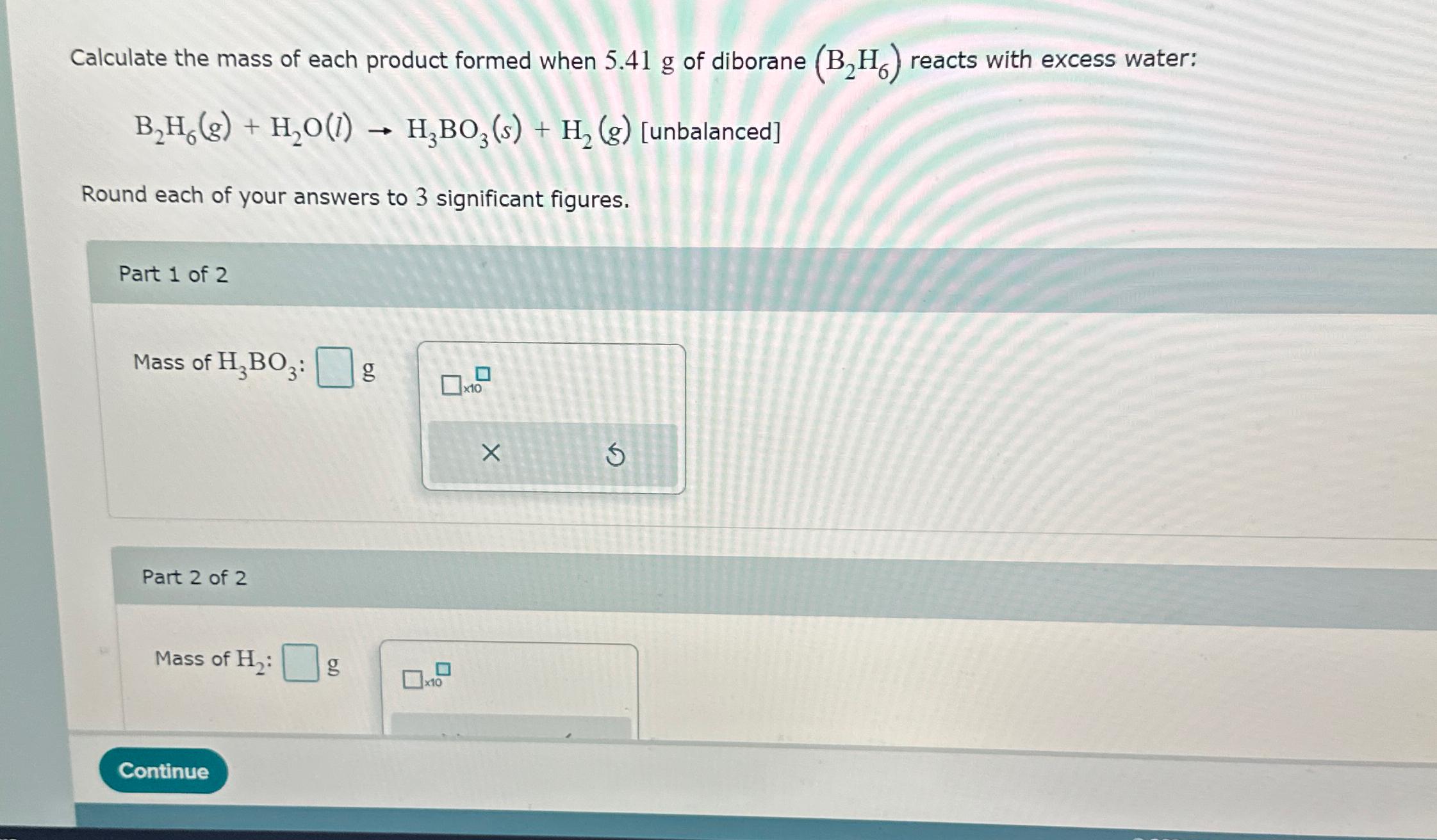 Solved Calculate the mass of each product formed when 5.41g | Chegg.com