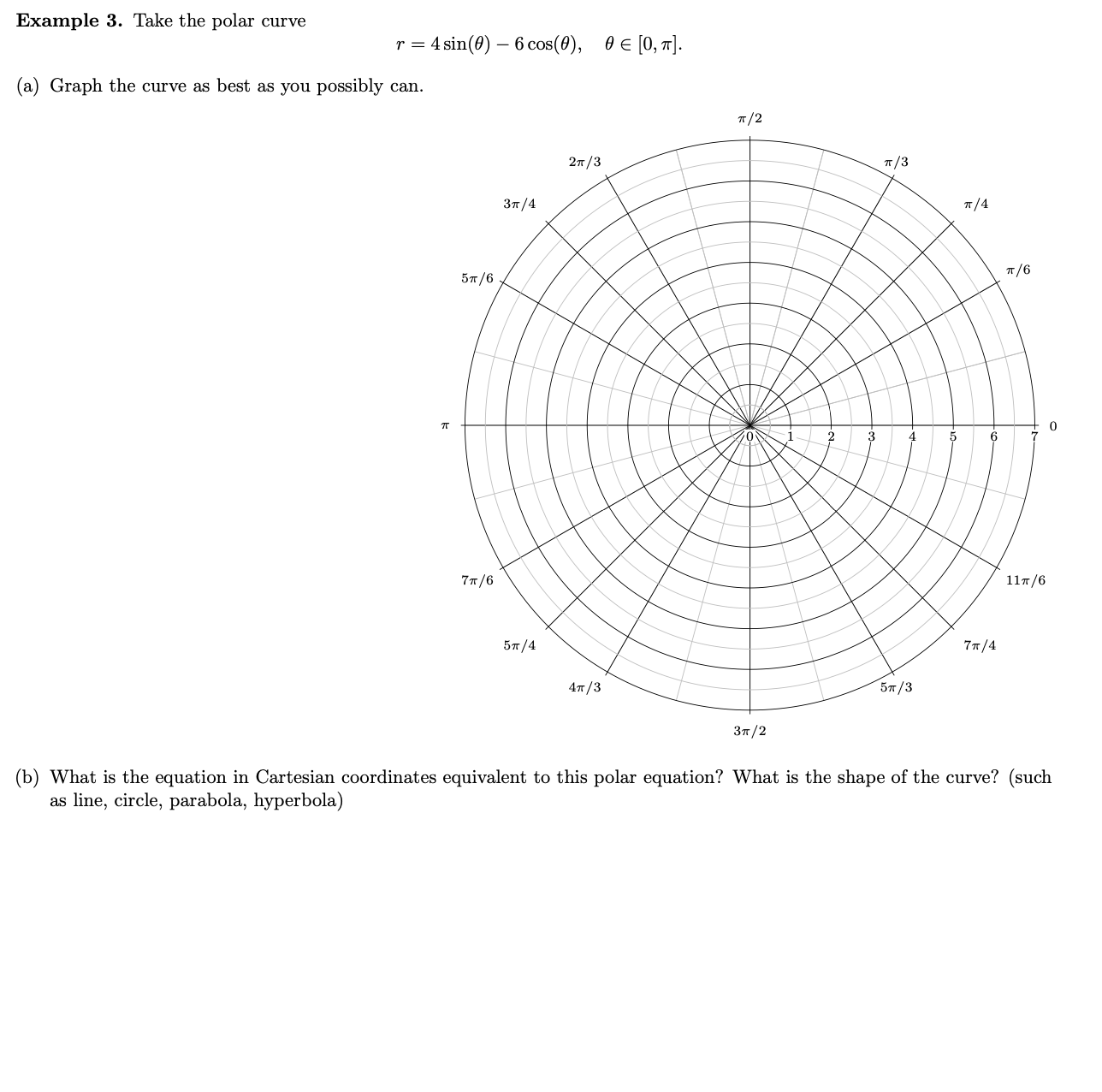 Solved Example 3. ﻿Take the polar | Chegg.com