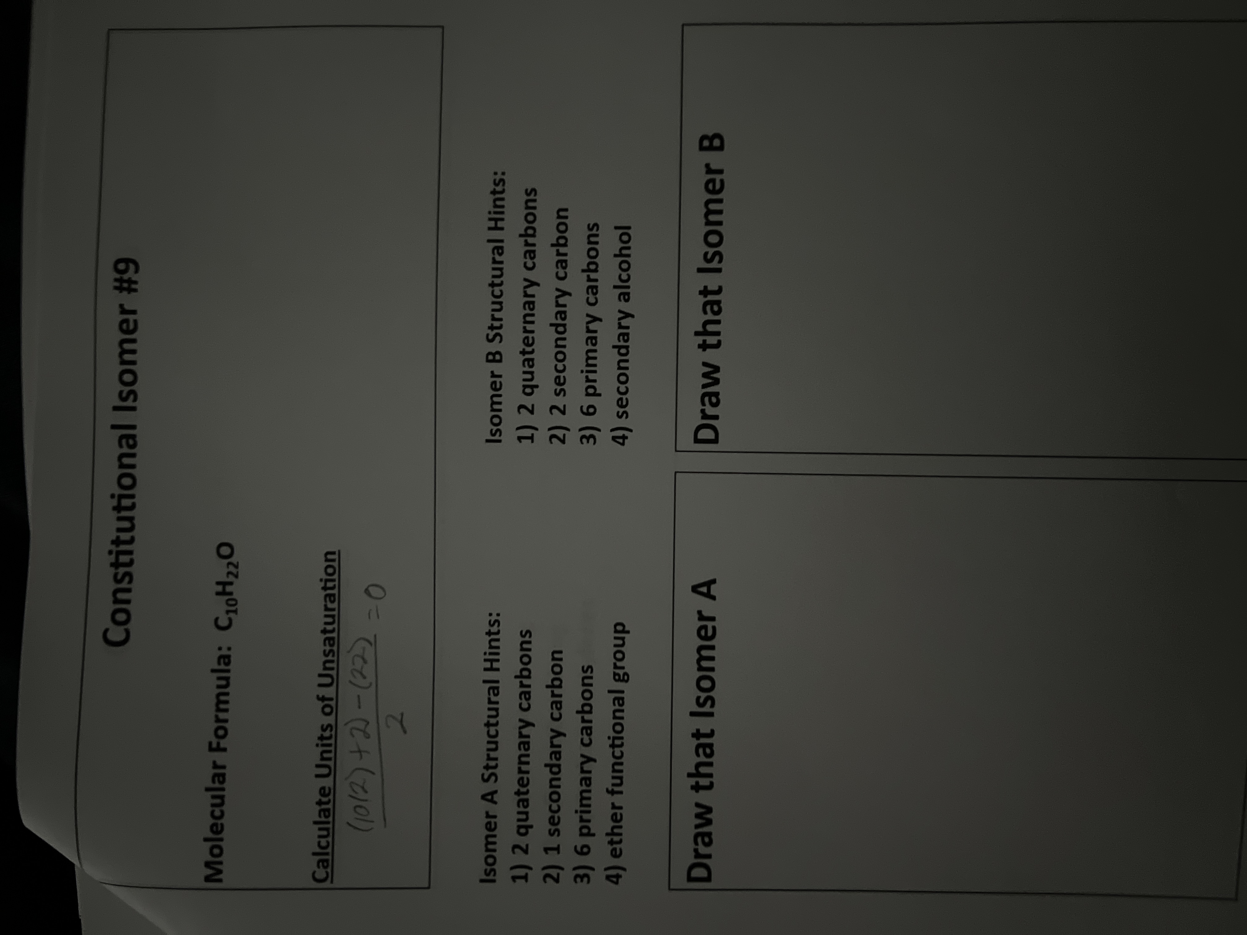 Solved Constitutional Isomer #9Molecular Formula: | Chegg.com