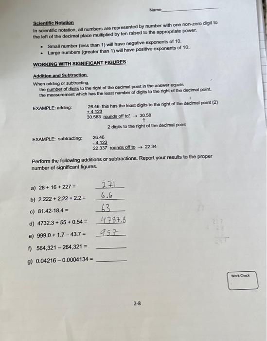 Solved Scientific Notation In scientific notation, all | Chegg.com