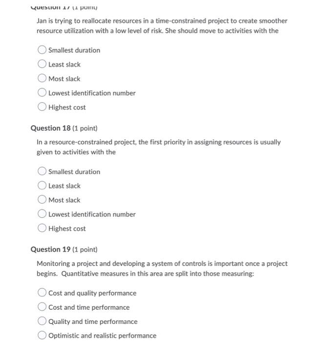 Solved Question 11 pomy Jan is trying to reallocate | Chegg.com