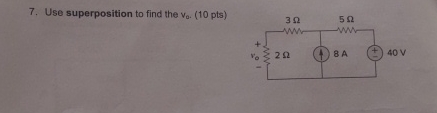 Solved Use superposition to find the v0 | Chegg.com