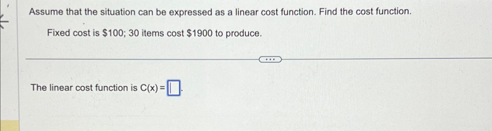 Solved Assume that the situation can be expressed as a | Chegg.com